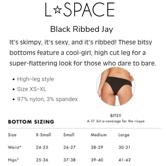 l*space | Swim | New Lspace Ribbed Jay Cheeky String Bikini Bottom | Poshmark